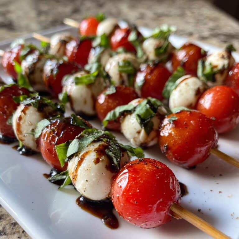 Irresistible Mini Caprese Skewers with Balsamic Glaze in 20 Minutes