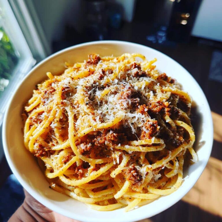 Creamy Velveeta Spaghetti with Italian Beef Marinara Perfection